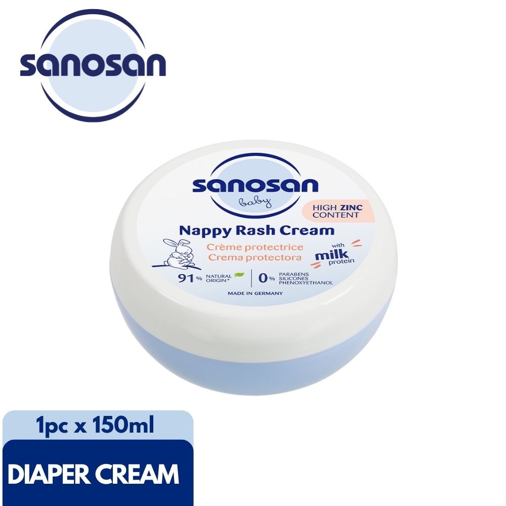 All New Sanosan Baby Nappy Rash Cream 150ml (Natural Baby Diaper Cream ...