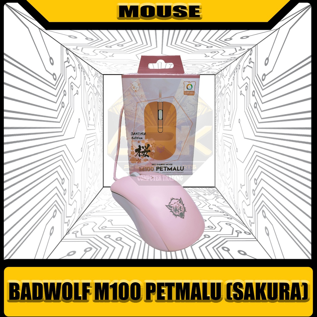 Badwolf M100 Petmalu Pro Gaming Mouse (SAKURA EDITION) | Shopee Philippines