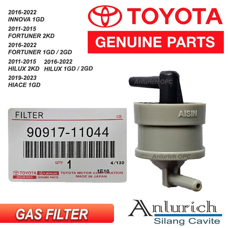 GAS FILTER TOYOTA INNOVA FORTUNER HILUX (2016-2023) HIACE (2019-2023 ...