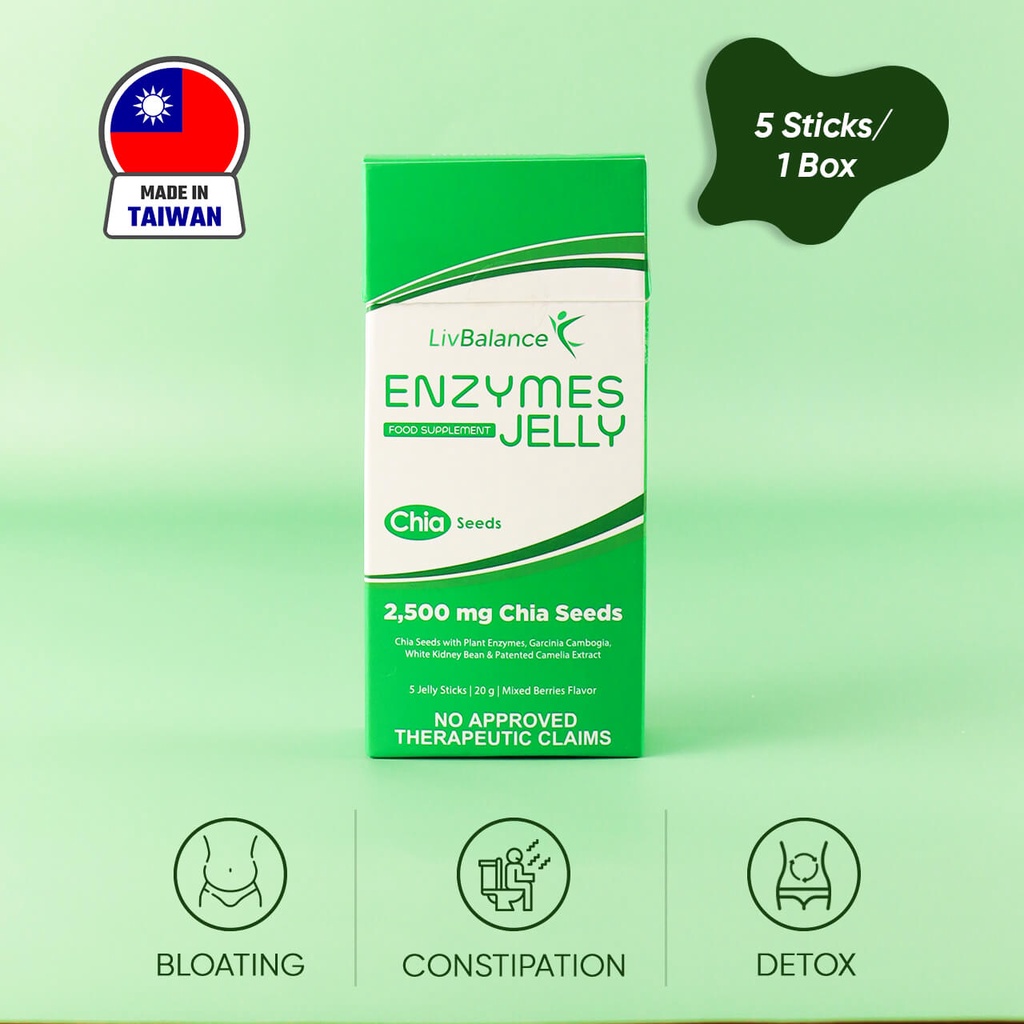 LivBalance Enzymes Jelly (5 Sachets): Reduce Bloating and Constipation ...