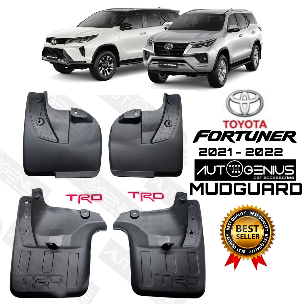 TOYOTA FORTUNER 2023 accessories RED TRD Mud guard Flaps splash guards ...