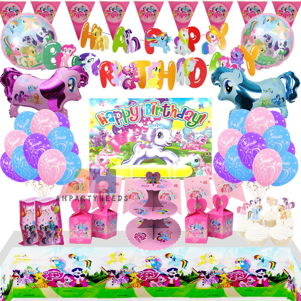 Pony Theme Birthday Decorations Balloons Kid's Birthday Decoration ...