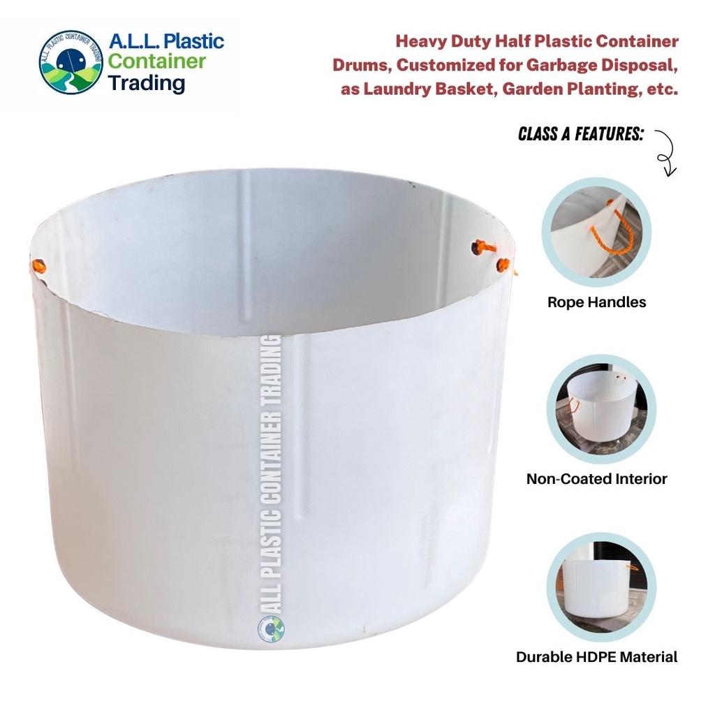 Heavy Duty Half Plastic Container Drums, Customized for Garbage ...