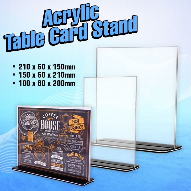Acrylic Table Card With Black Stand | Shopee Philippines