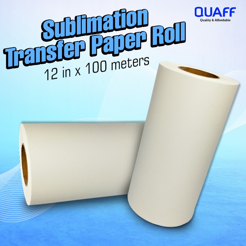 Quaff 12 Inches X 100mtrs Sublimation Paper Roll 100gsm Transfer For ...