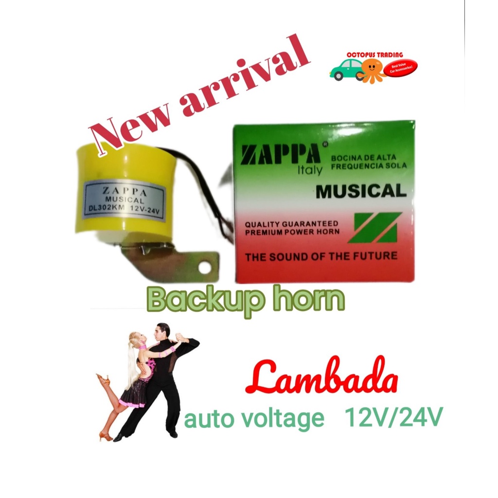 Lambada Back Up Horn Auto Voltage 12V- 24V Zappa Italy | Shopee Philippines