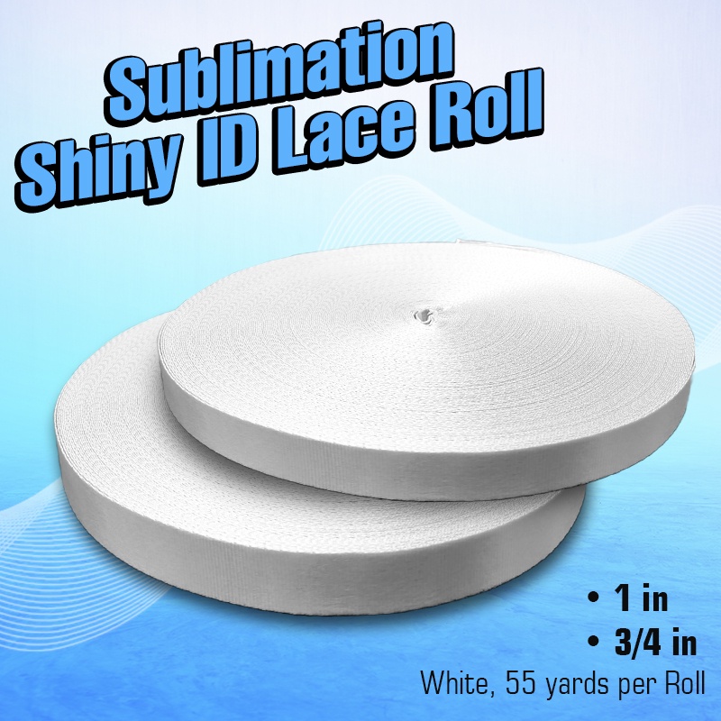 Sublimation Printable Double-Sided White Shiny Id Lace Lanyard Roll 55 ...