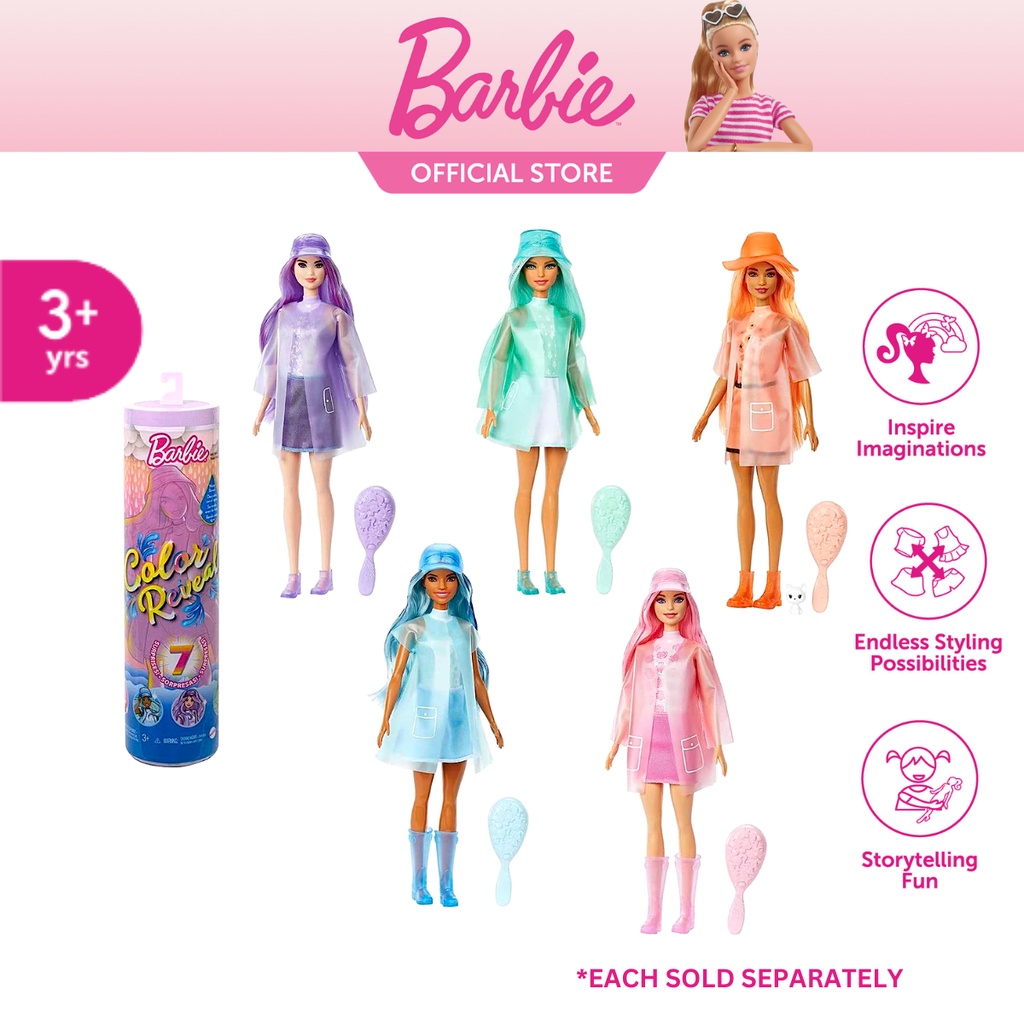Barbie Color Reveal RAIN OR SHINE SERIES Gift for Girls ages 3 years ...