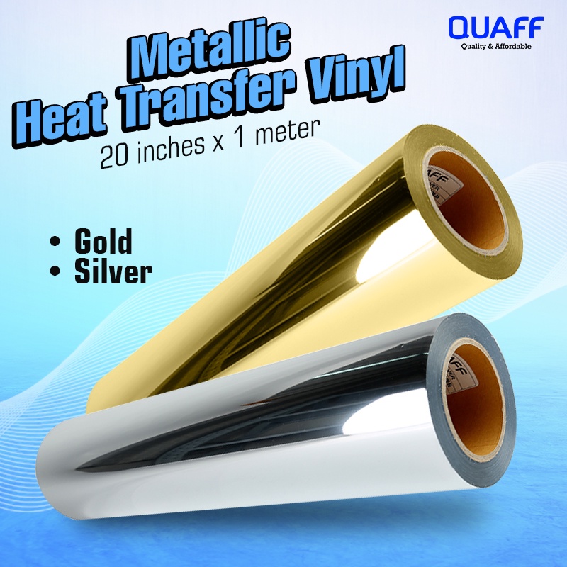Quaff Cdn Metallic Cuttable Heat Transfer Vinyl For T-Shirt 20 Inches X ...