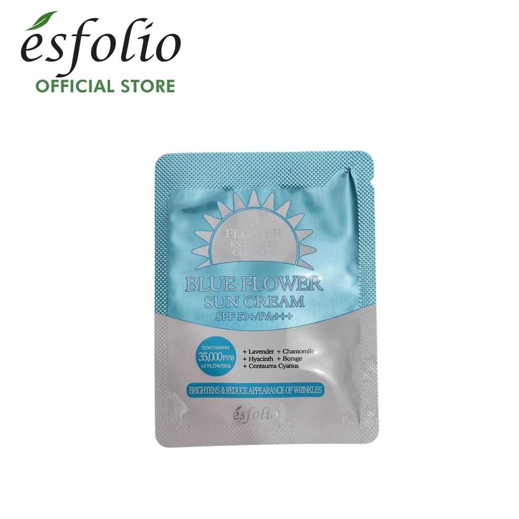 𝒆𝒔𝒇𝒐𝒍𝒊𝒐 Blue Flower Sun Cream Sachet | Shopee Philippines