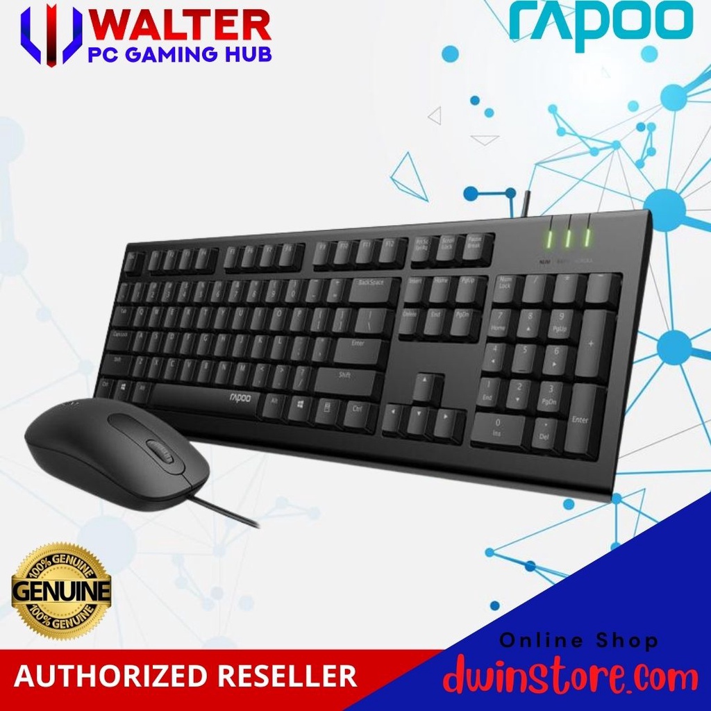 RAPOO X120 PRO Keyboard & Mouse Combo USB | Shopee Philippines