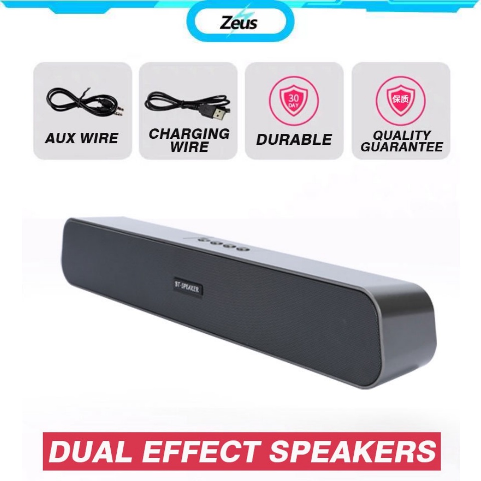 Zeus ( ZSB-100 ) Multi-Media Soundbar Wireless Bluetooth 5.0 Speaker ...