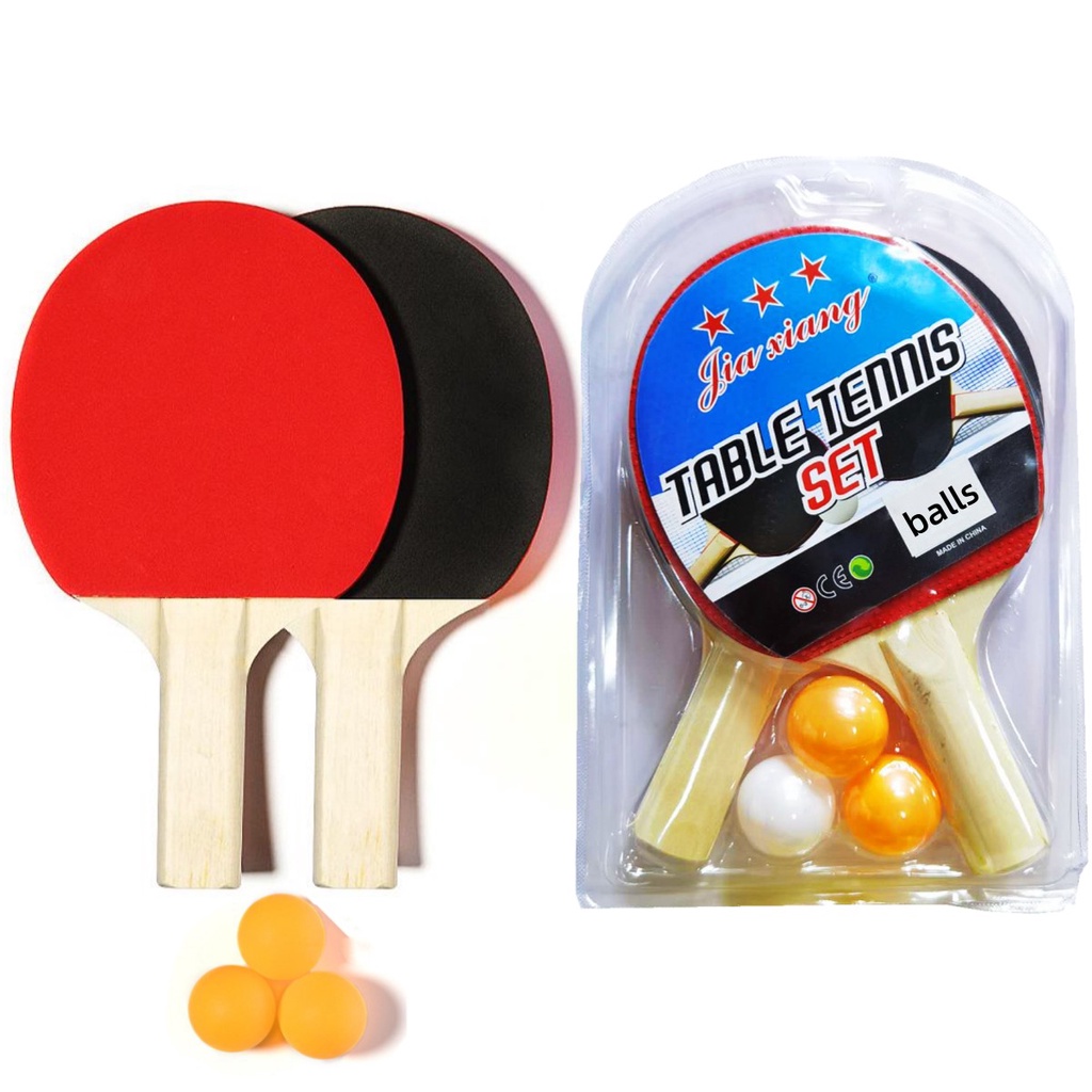 Table Tennis Racket Ping Pong Paddle Set with (2 Bats and 3 Ping Pong ...