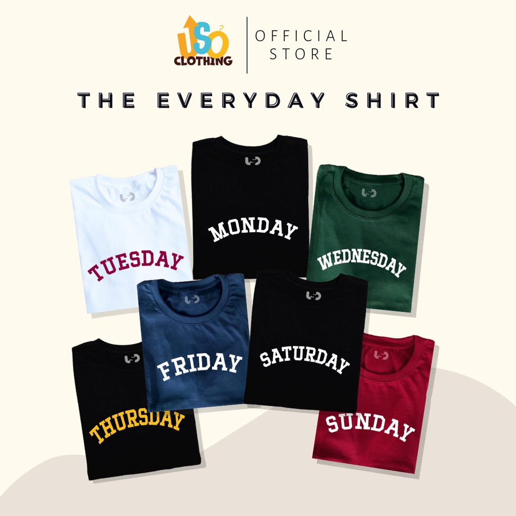 EVERYDAY DAYS SHIRT PART 1 / DAYS OF THE WEEK SHIRT / WORK WEEK SHIRT ...
