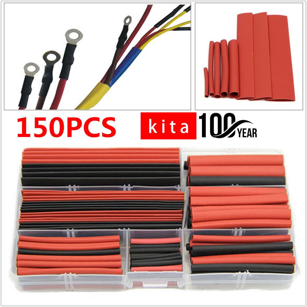 Red/Black Kit Polyolefin ### Heat Shrink Tube 150 Pcs Thermoresistant ... Red/Black Kit Polyolefin ### Heat Shrink Tube 150 Pcs Thermoresistant ...