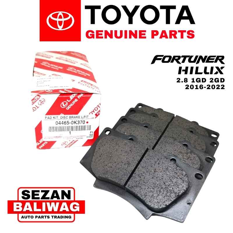 ORIGINAL TOYOTA FRONT BRAKE PAD SET FORTUNER HILUX 1GD 2GD 2016-2020 ...