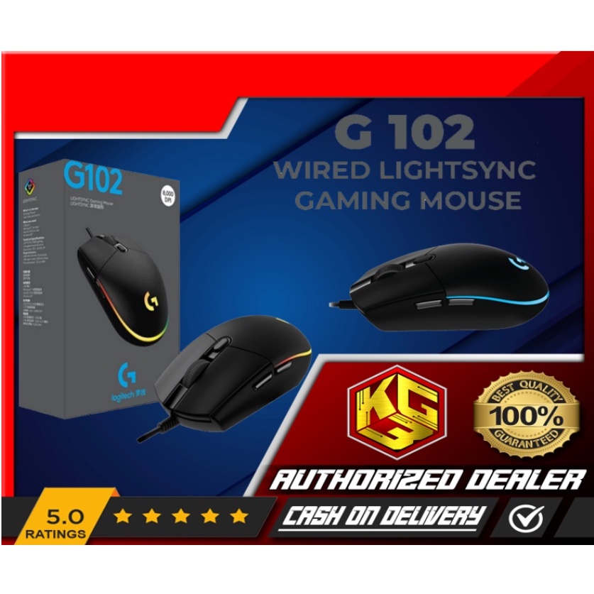 Logitech G102 Wired Lightsync Gaming Mouse Black | Shopee Philippines