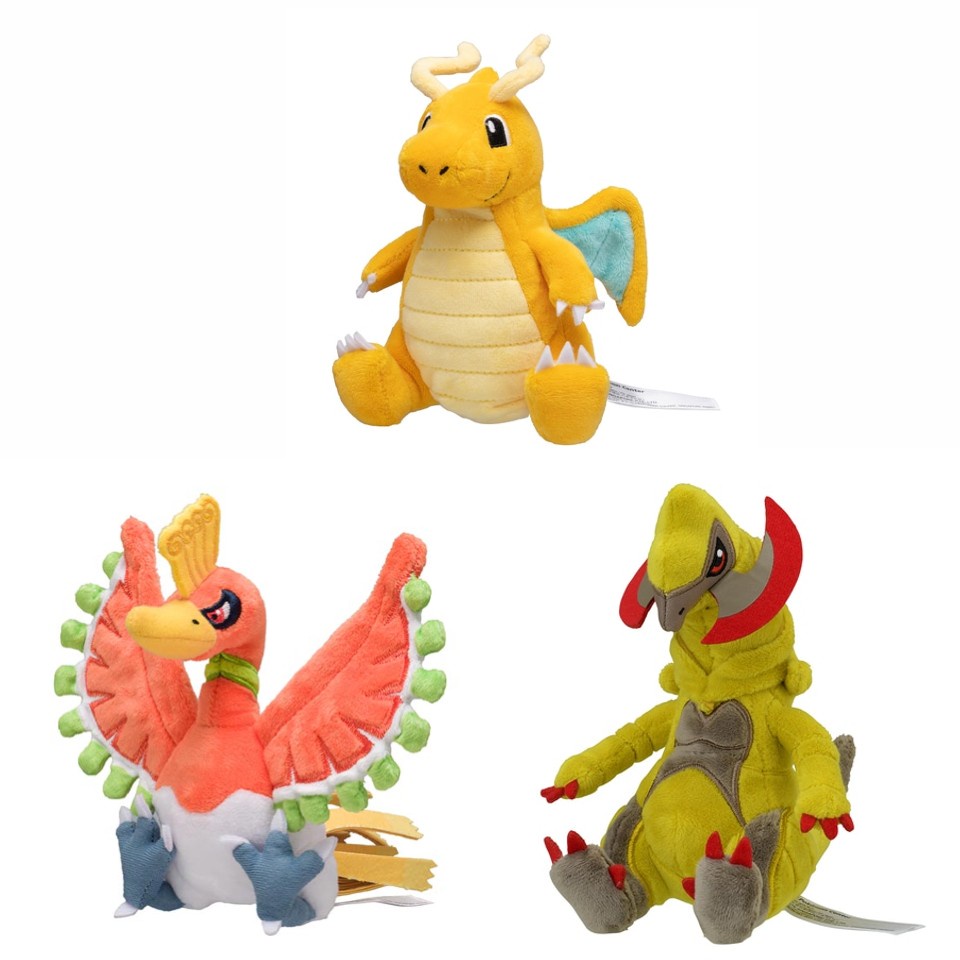 Japan Pokemon Center Original Plush Pokemon fit Ho-Oh Haxorus Dragonite ...