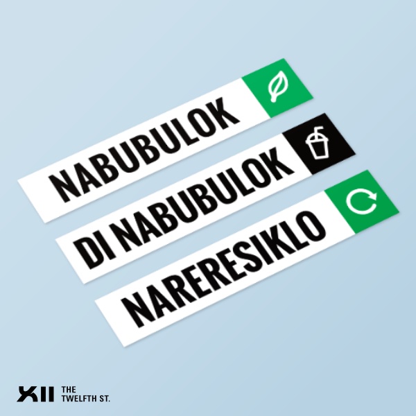 The Twelfth St. Garbage & Recycling Labels | Vinyl Sticker Waterproof ...