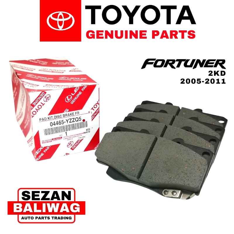 ORIGINAL TOYOTA FRONT BRAKE PAD SET FORTUNER HILUX 4X2 4X4 2005-2012 ...