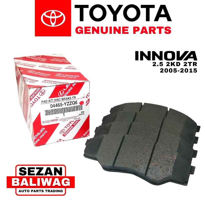 ORIGINAL TOYOTA FRONT BRAKE PAD SET INNOVA 2005-2015 HILUX 4X2 2005 ...