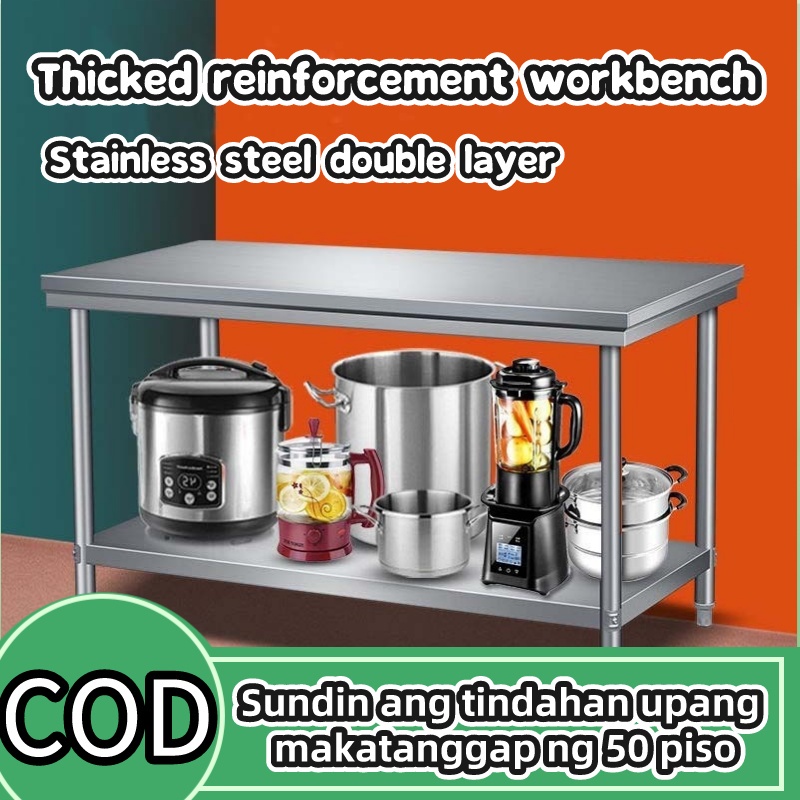 304 Stainless table kitchen console packing table furniture Double ...