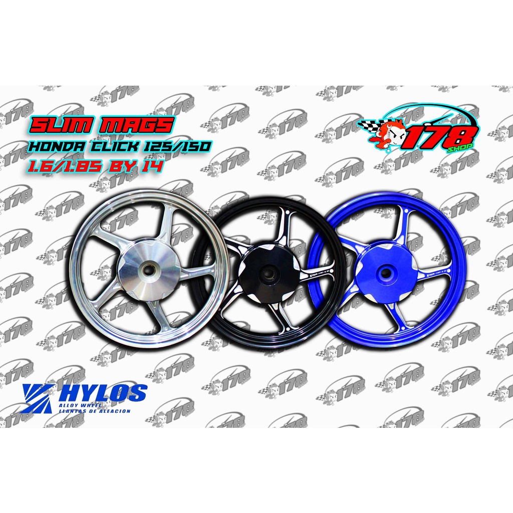 Hylos alloy mags honda click125/150 14" w/bearing | Shopee Philippines