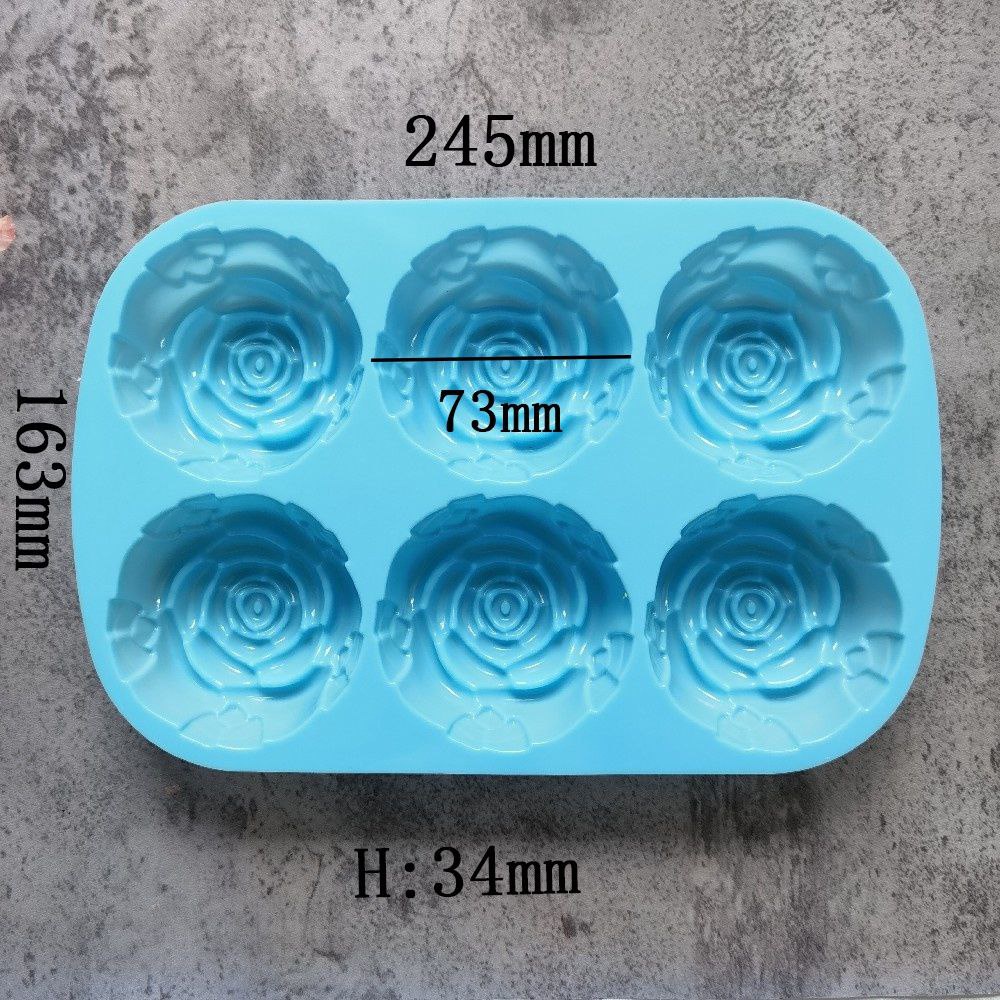 Flower Theme Silicone Chocolate Fondant Molder Resin Cake Jelly Candy ...