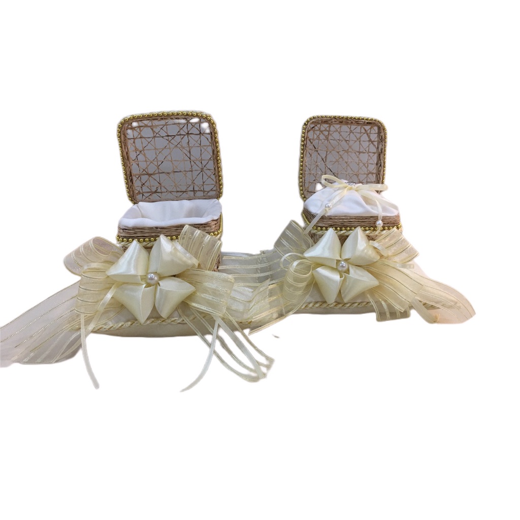 Pillow Native Set for Ring & Arrhae (Ecru/Gold) | Shopee Philippines