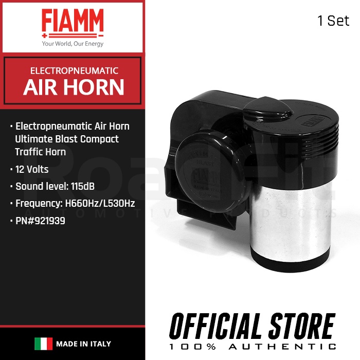 FIAMM Electropneumatic Air Horn Ultimate Blast Compact Traffic Horn 12V ...