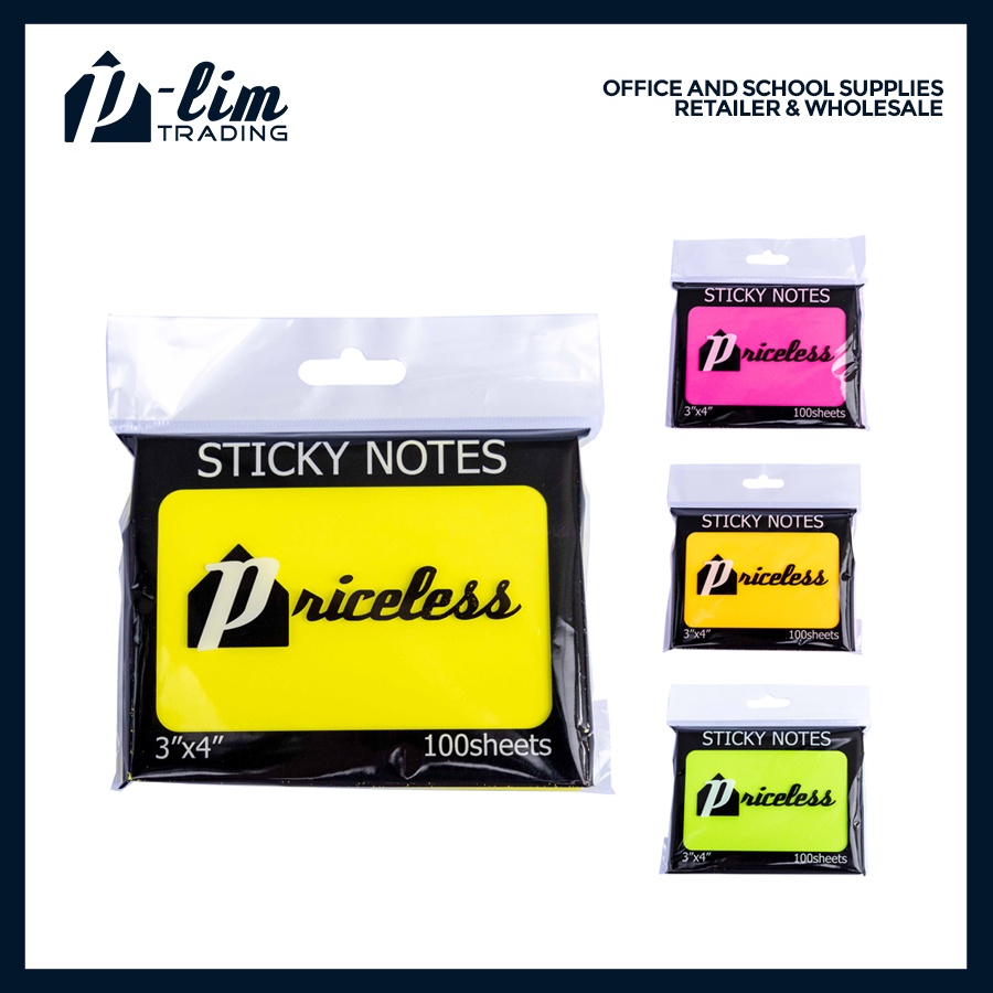 Priceless Sticky Notes (3x4") | Shopee Philippines