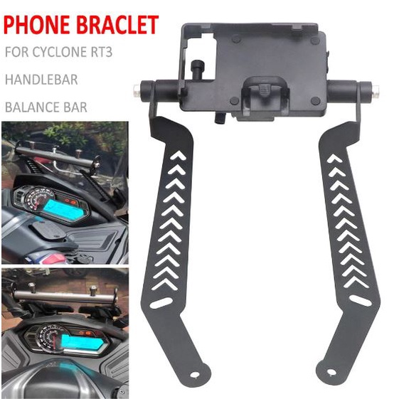 Motorcycle Phone GPS Mount Navigation Bracket USB FOR CYCLONE RT3 ...