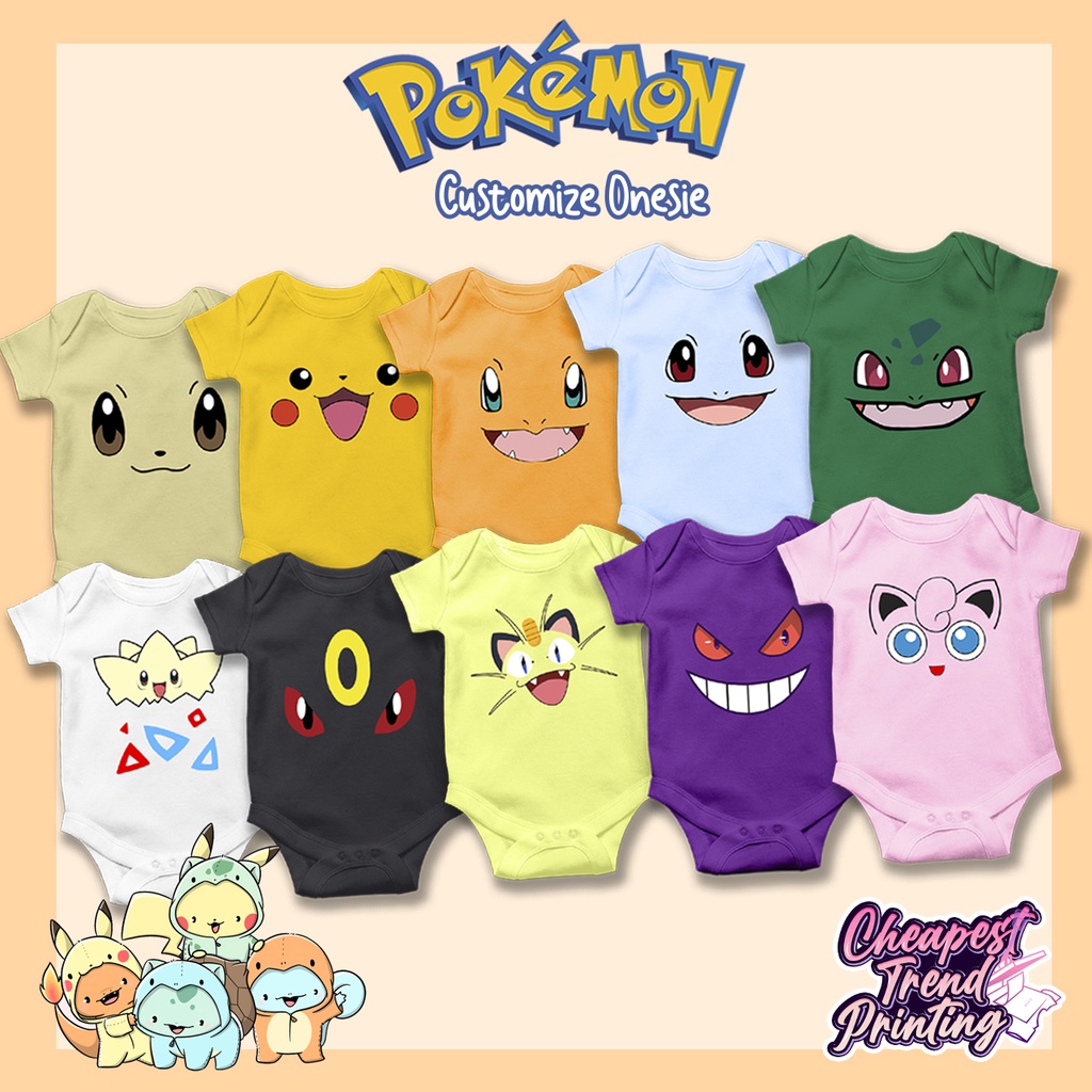 Pokemon Baby Onesie Custom Theme | Shopee Philippines