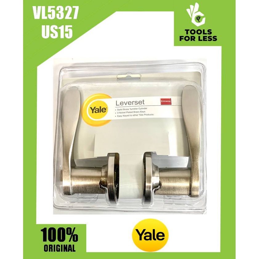 Yale Tubular Entrance Door Knob Lever Set VL5327 US15 | Shopee Philippines