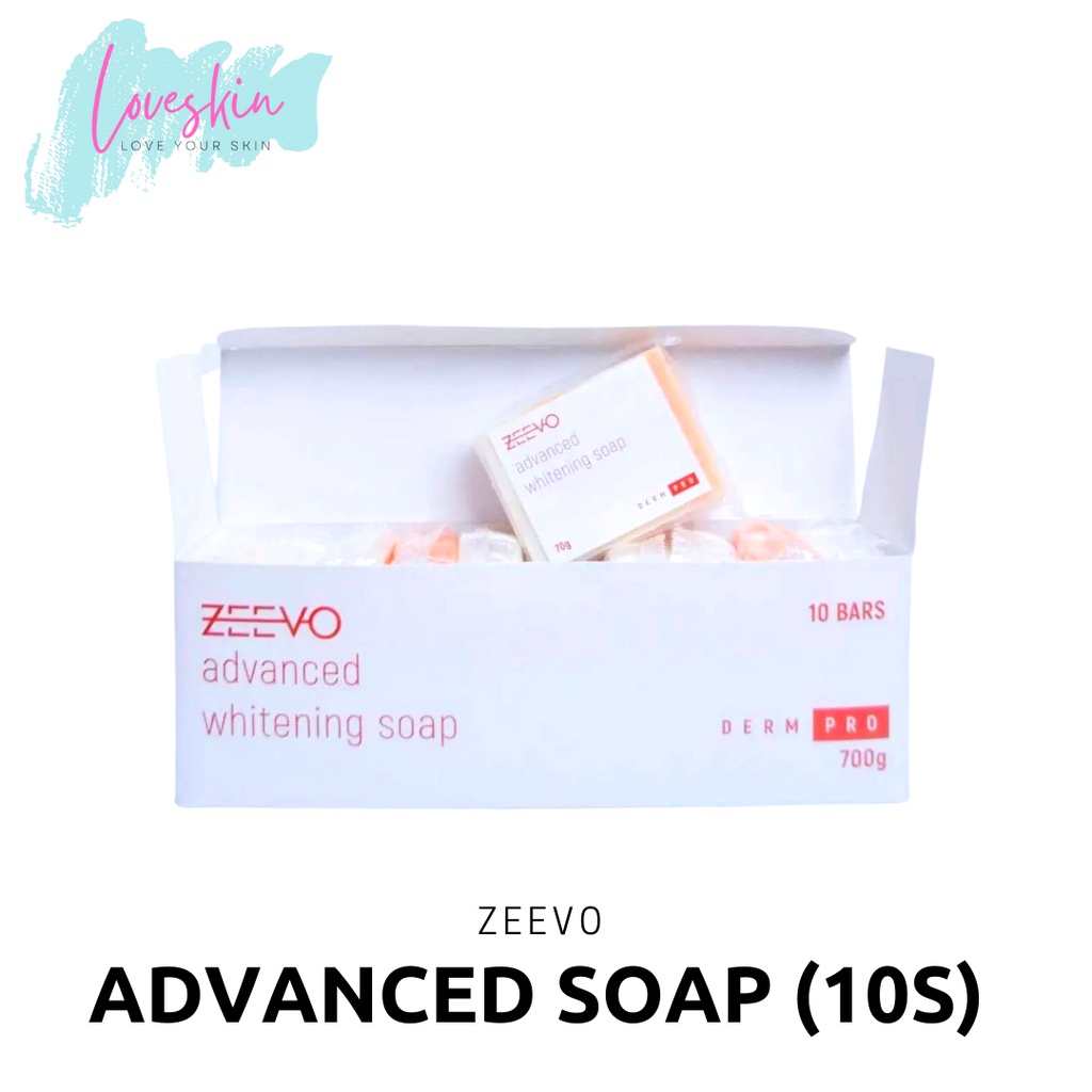 ZEEVO Derm Pro Advanced Whitening Soap 10 bars per box 700g | Shopee ...