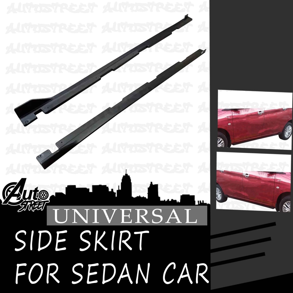 Universal Side Skirt Extension for SEDAN Cars (Black) | Shopee Philippines