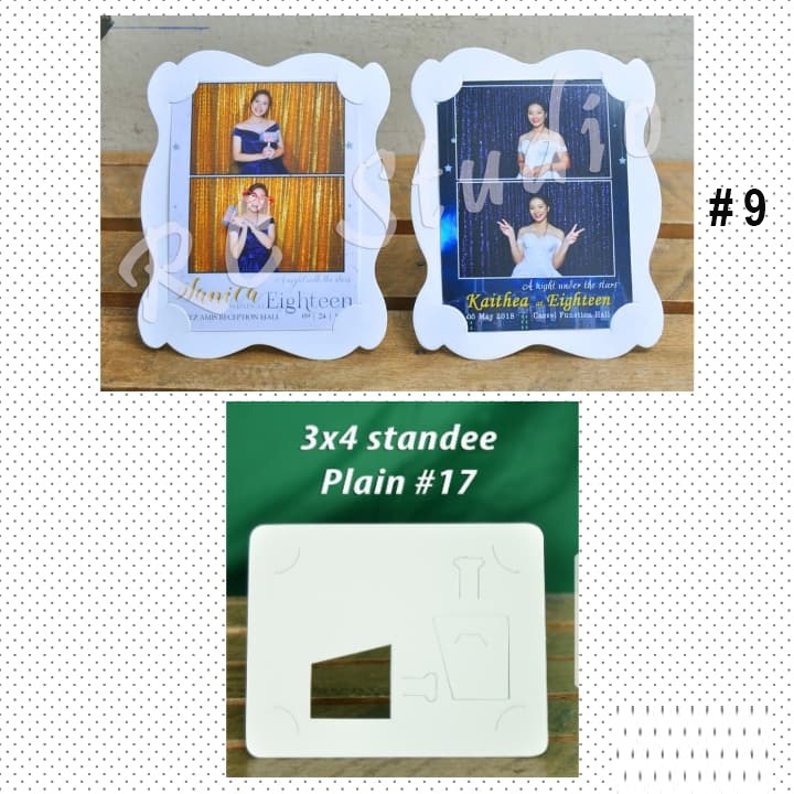 400pcs standee for 3x4 3in x 4 in size white 270gsm 3x4 Plain and Curve ...