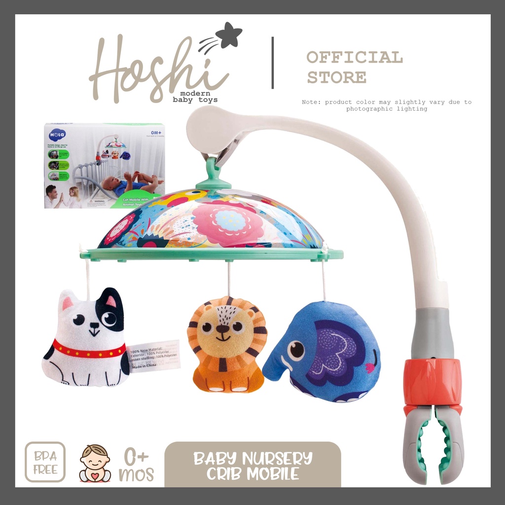 Hoshi Baby Cot Mobile with Animal Toys, Baby Crib Mobile, Educational ...