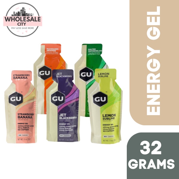 GU Energy Original Sports Nutrition Energy Gel, Fruity Flavors NET WT. 1.1oz. (32g) | Shopee ...