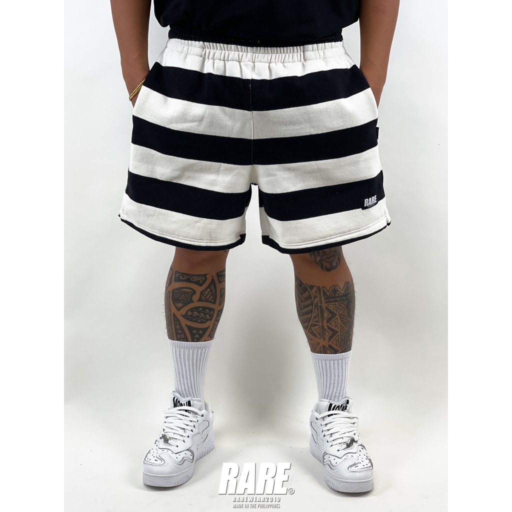 RARE BASIC TERRY SHORT BLACK & WHITE | Shopee Philippines