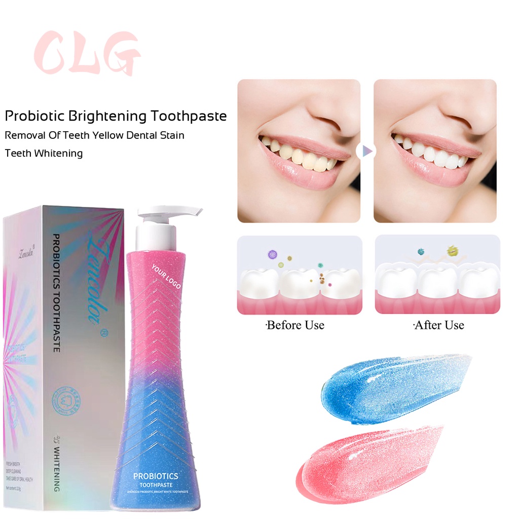 CLG Probiotic Toothpaste Peach Mint Flavor Removal Of Teeth Yellow ...
