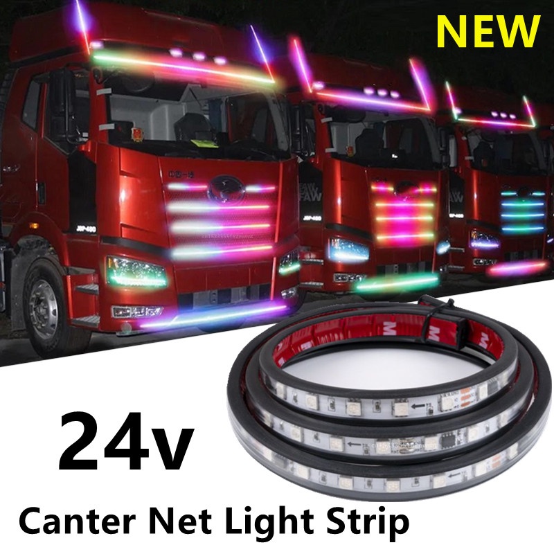 24V LED light bar truck strobe colorful warning lights decorative ...