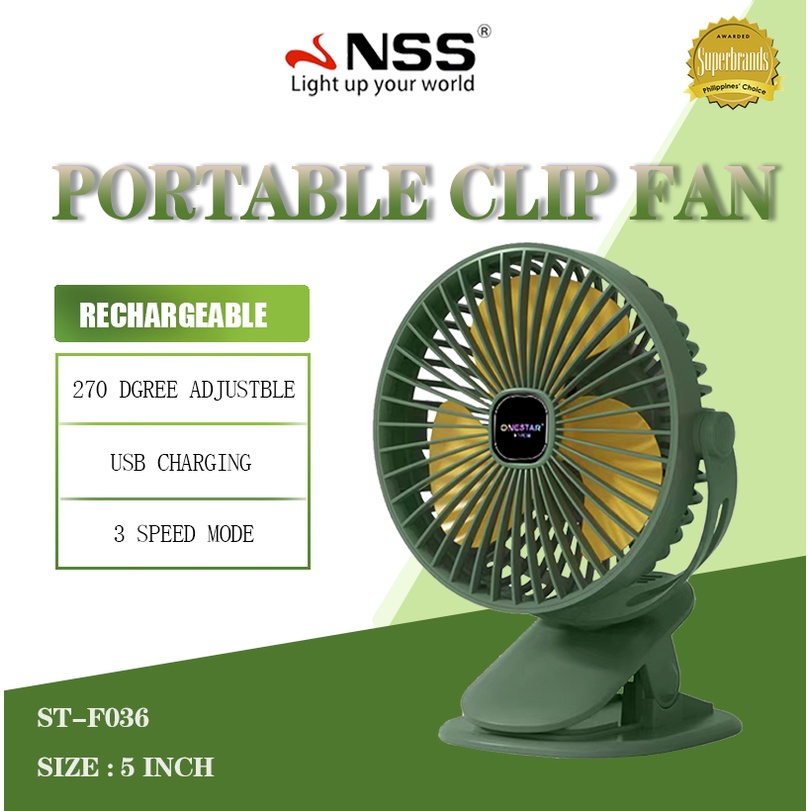 Mini Desk Fan Clip Fan Rechargeable USB Portable Table Fan Desktop ...