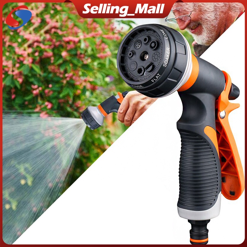 Watering Gun High Pressure 8 Modes Garden Spray Irrigation Nozzle Plant ...