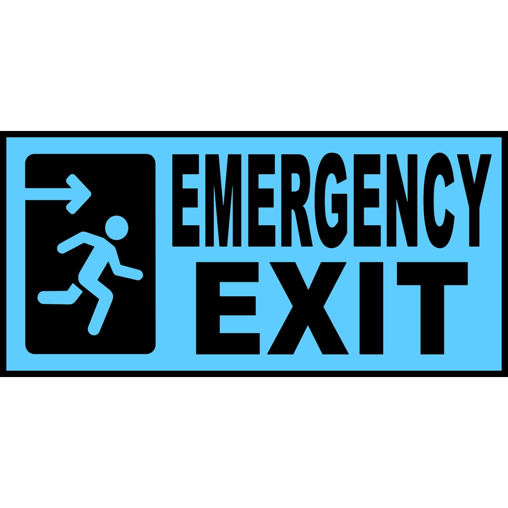 EMERGENCY EXIT SIGN 3 COLORS PVC TYPE | Shopee Philippines