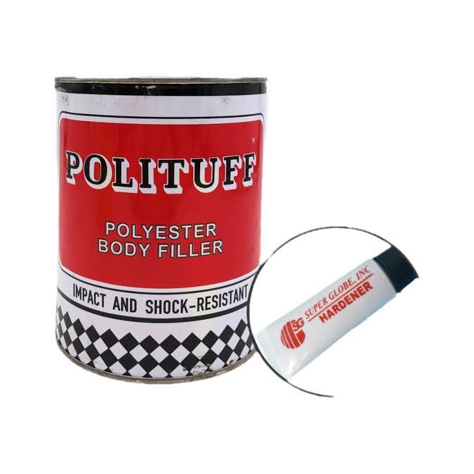POLITUFF Polyester Body filler with Hardener 1 LITER | Shopee Philippines