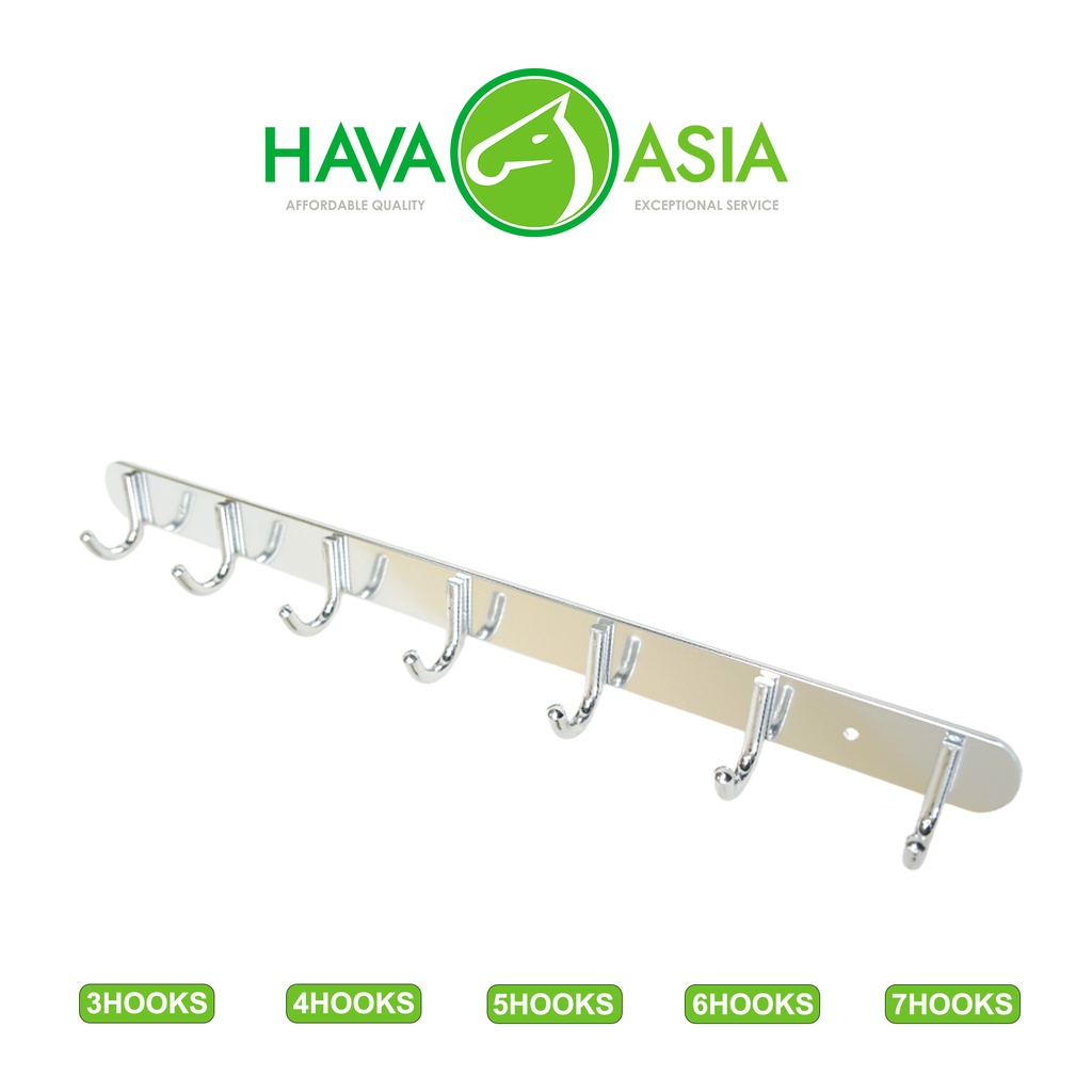 Havaasia Aluminum Clothes Hook Bar Bathroom Bedroom Essential Sabitan ...