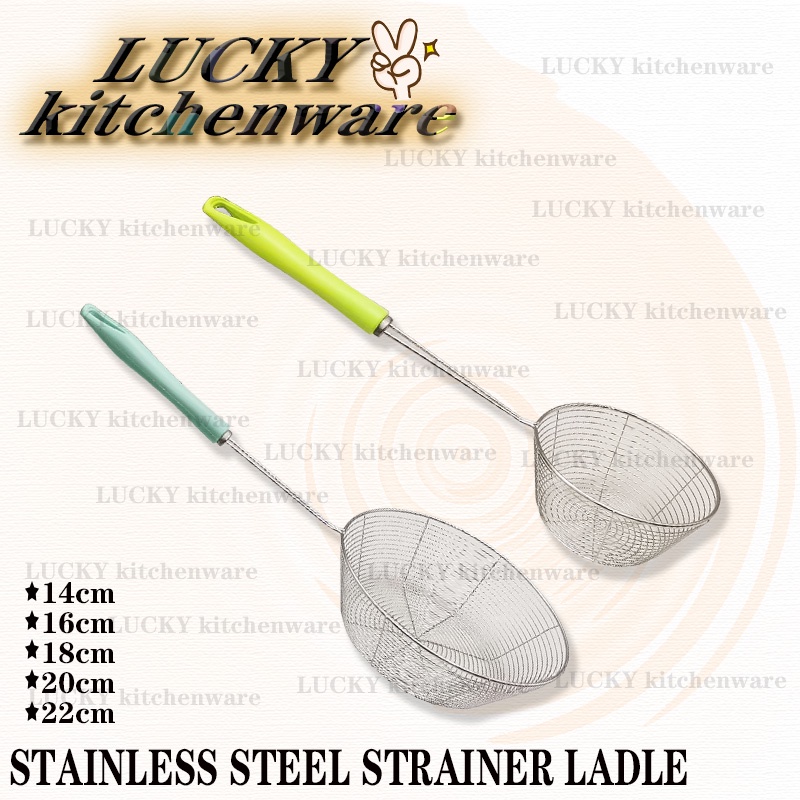 STAINLESS STEEL FLAT LADLE / WIRE SKIMMER | Shopee Philippines