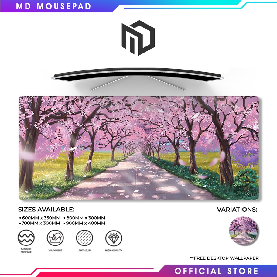 MD Mousepad | Cherry Blossom | Extended Large Gaming Mouse pad Deskmat ...