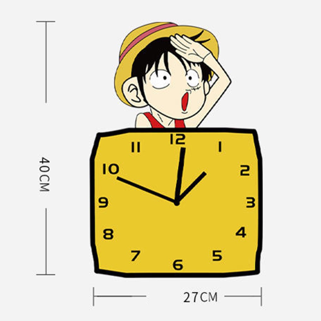 One Piece Anime Silent Wall Clock Hanging Orasan for bedroom Living ...
